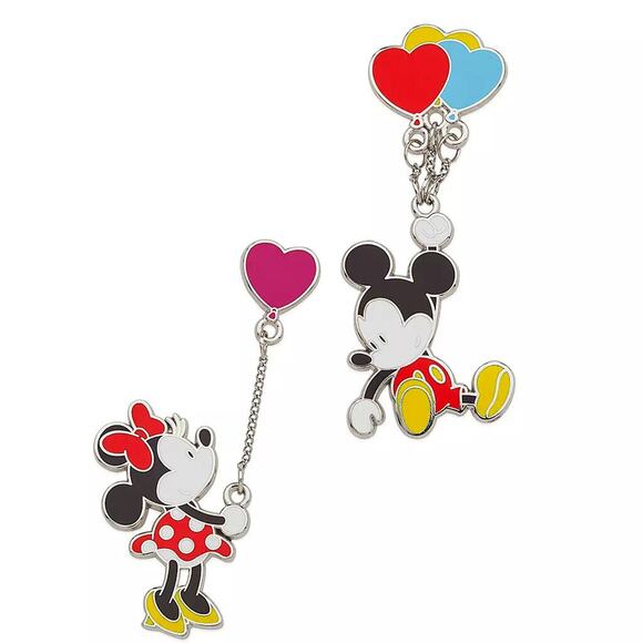 Disney | Toys | Disney Mickey And Minnie Mouse Dangler Pin Set | Poshmark